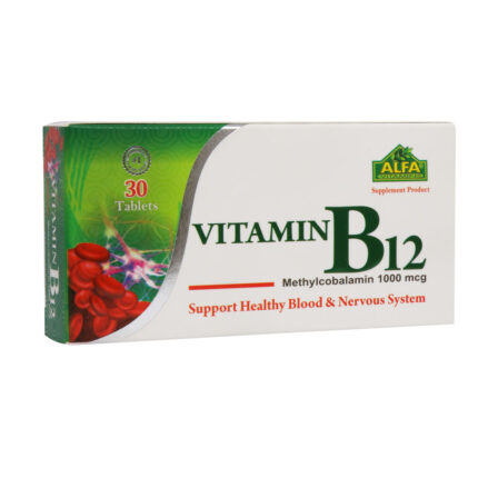 خرید قرص ویتامین B12 1000 میکروگرم آلفا ویتامینز - داروخانه انلاین مثبت سبز